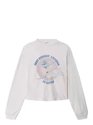 RE/DONE Boxy Graphic Long-sleeve Top - White