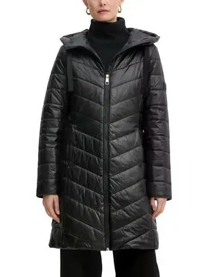 BOSS Quilted Coat - Black