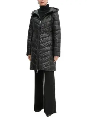 BOSS Quilted Coat - Black