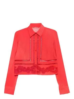 Ermanno Scervino Lace-insert Shirt - Red