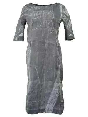 Marni Bleach-effect Midi Dress - Grey