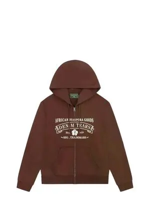 DENIM TEARS Zipped Hoodie - Brown