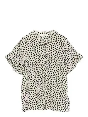 Chloé Ruffled-neck Blouse - Neutrals