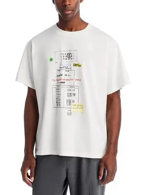 MAISON MARGIELA Short Sleeve Graphic Tee - Off White