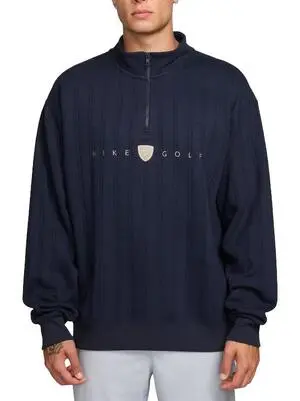Nike Therma-fit Half-zip Sweatshirt - College Navy/limestone