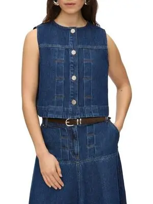 ALIGNE Bobbie Denim Vest - Ocean Blue