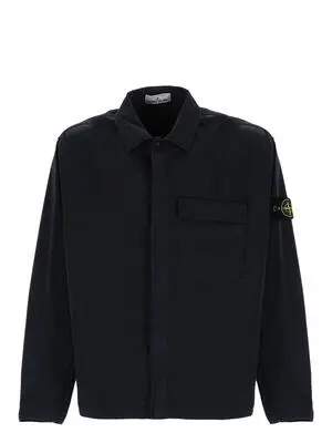 Stone Island Cotton Overshirt - Blue