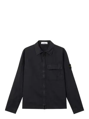 Stone Island Cotton Overshirt - Black