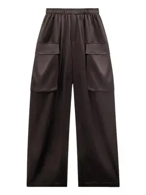 THE FRANKIE SHOP Satin Cargo Trousers - Brown
