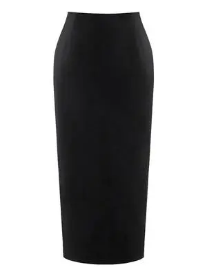 POST MERIDIEM Peplum Maxi Skirt - Black