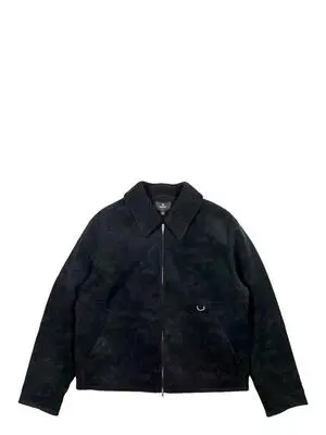 REPRESENT Zip-front Jacket With Shearling Collar - Black