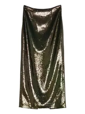 Roland Mouret Sequinned Midi Skirt - Brown