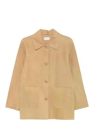 P.a.r.o.s.h Minuetto Panelled Suede Coat - Neutrals