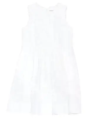 P.a.r.o.s.h Embroidered Sleeveless Dress - White