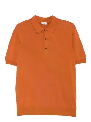 Etro Logo-embroidered Polo Shirt - Orange