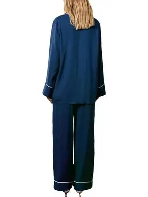 Sleeper Finnegan Piping Pajama Trousers - Blue