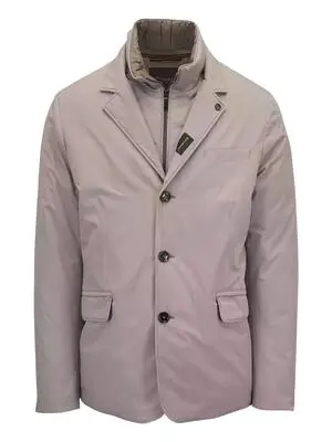MOORER Notched Lapel Single-breasted Coat - Neutrals