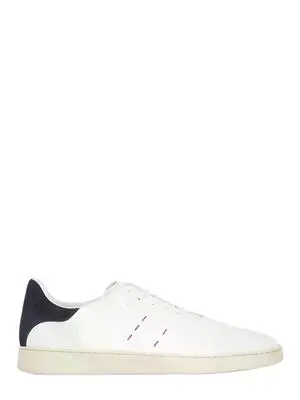 Kiton Suede Panelled Trainers - White