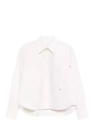 Victoria Beckham Cropped Long-sleeve Shirt - Neutrals