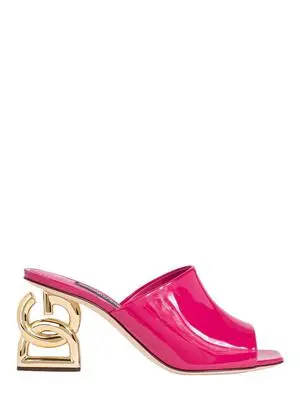 Dolce & Gabbana Patent-leather Mules - Fuchsia