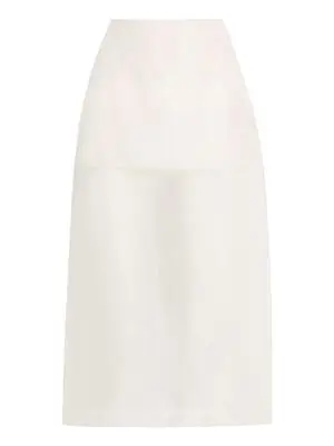 FRAME Silk-organza Midi Skirt - Ecru