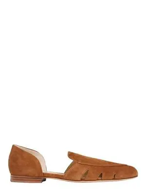 Gabriela Hearst Rory Suede Pointed-toe Flats - Tan