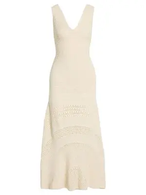 Gabriela Hearst Cocon Crochet Maxi Dress - Ivory