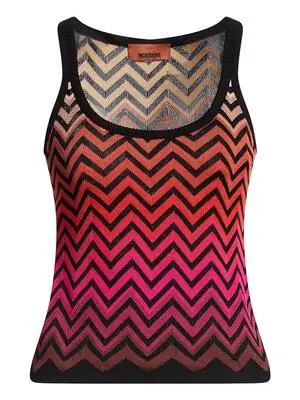 Missoni Crochet-knit Cotton-blend Tank - Fuchsia