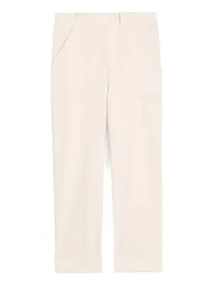 MAX MARA Cotton-Twill Straight-Leg Pants