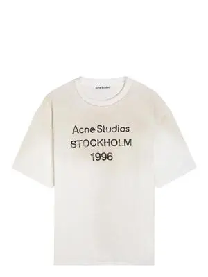 Acne Studios Exford Printed Cotton-blend T-shirt - White