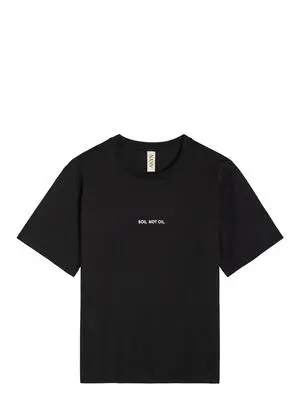 AKYN Adria Embroidered T-shirt - Black