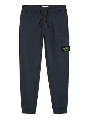 Stone Island Logo Cotton Sweatpants - Navy