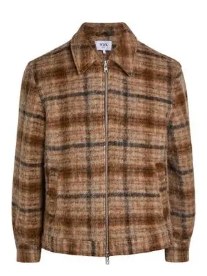 WAX LONDON Heath Checked Wool-blend Jacket - Multicoloured 1