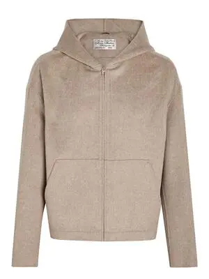Acne Studios Wool And Cashmere-blend Jumper With Hood - Ecru