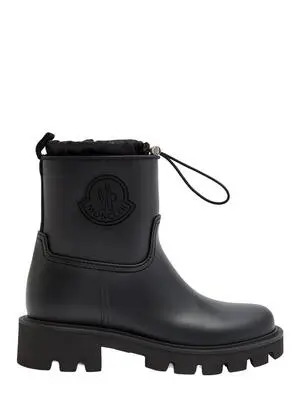 Moncler Kickstream Rubber Wellington Ankle Boots - Black