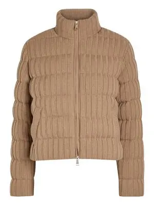 Moncler Padded Wool And Cashmere-blend Jacket - Cream