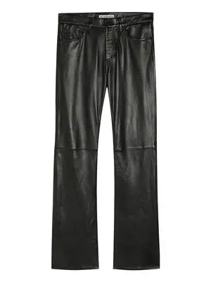 Acne Studios Bootcut Leather Trousers - Black