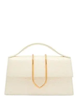Jacquemus Le Grand Bambino Polka Dot Top Handle Bag - Ivory