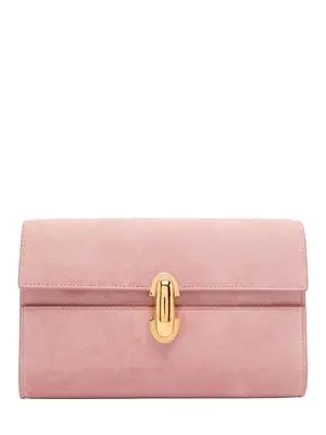 Savette Symmetry Mini Suede Cross-body Bag - Pink