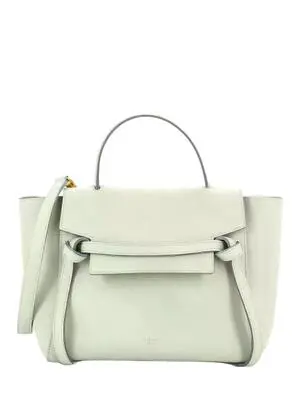 Celine Celine Belt Bag Textured Leather Micro Satchel Green