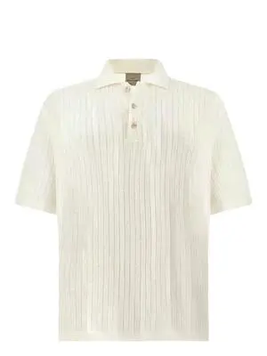 Paul & Shark Ribbed Polo Shirt Neutrals