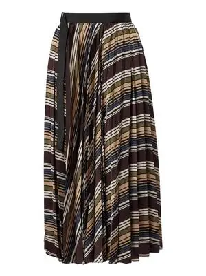 Sacai Striped Midi Skirt - Multicoloured