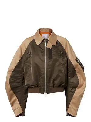 Sacai Cropped Blouson Jacket - Green
