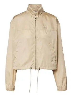 Prada Prada Re-Nylon Hooded Jacket Beige