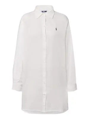 Polo Ralph Lauren Oversized Linen And Cotton Shirt - White