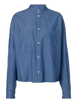 Loro Piana Gyles Cotton Chambray Shirt - Blue
