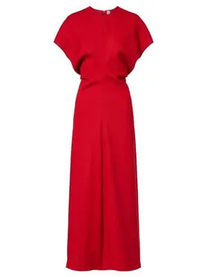 TOTEME Slouch Wool Maxi Dress - Red