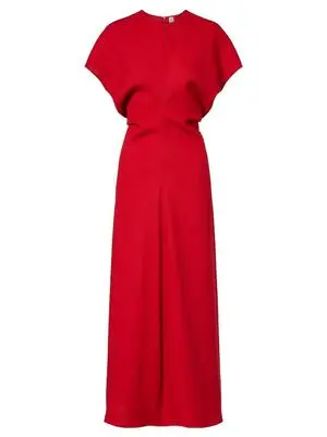 TOTEME Slouch Wool Maxi Dress Red