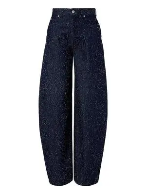 Jacquemus Logo Barrel-leg Jeans - Blue