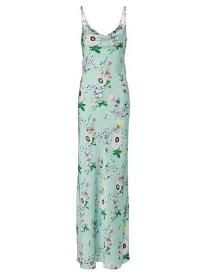 Rabanne Chain-detail Floral Maxi Dress - Multicoloured